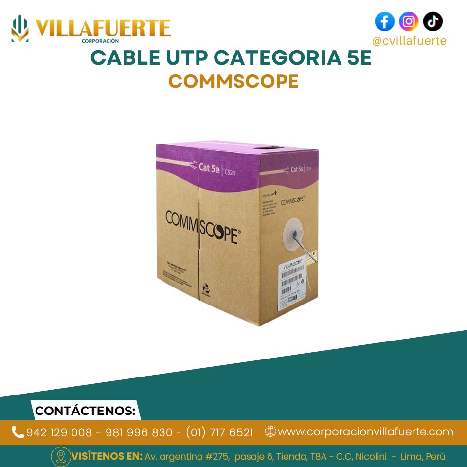 CABLE UTP CATEGORIA 5E COMMSCOPE – Corporación VILLAFUERTE